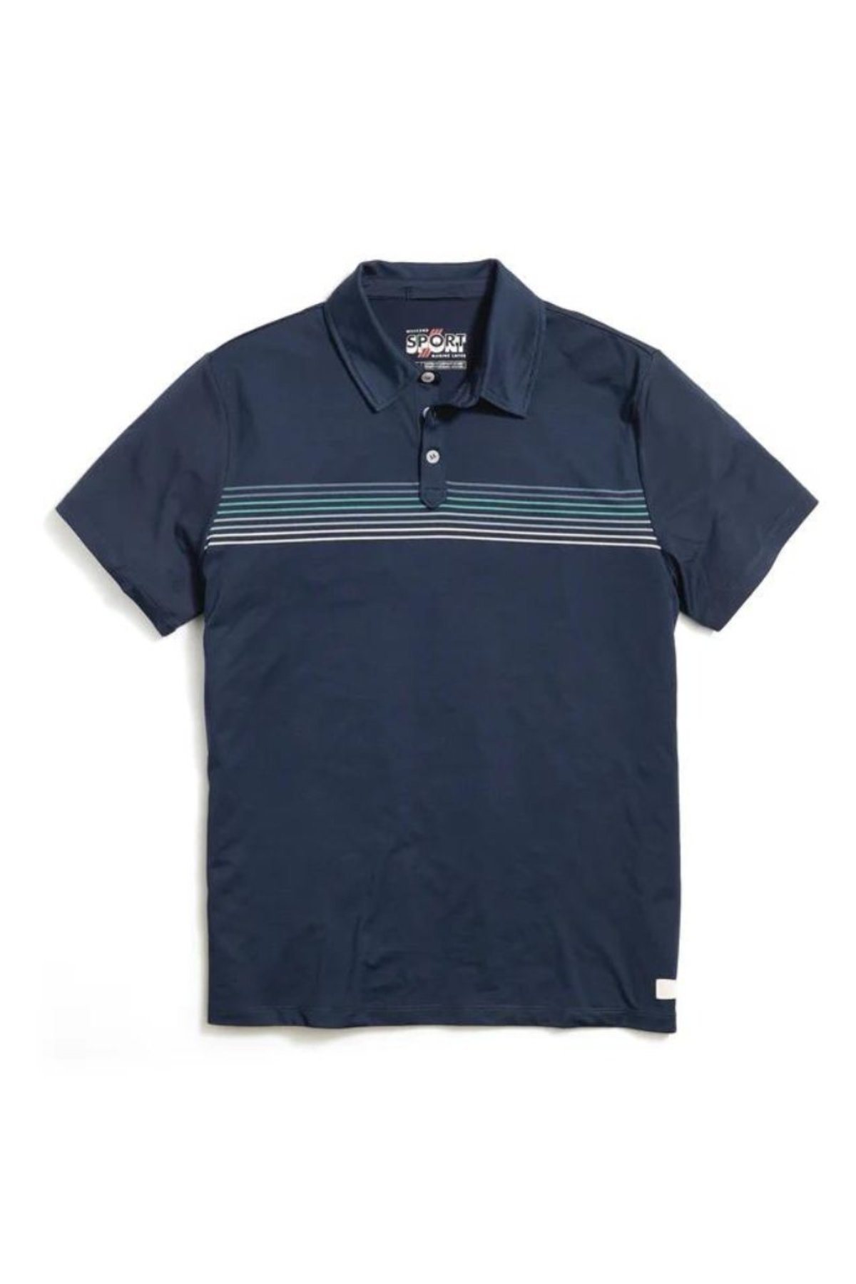 Marine Layer Re-Spun Sport Polo - Sky Captain Cool Stripe | Garmentory