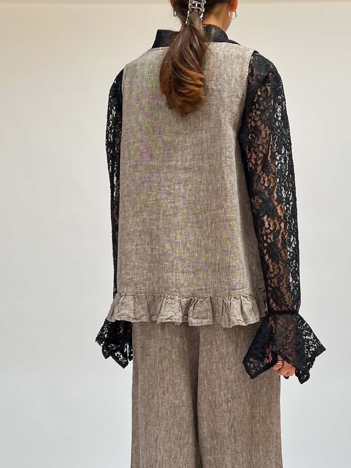 Linen Ruffle Top | Garmentory