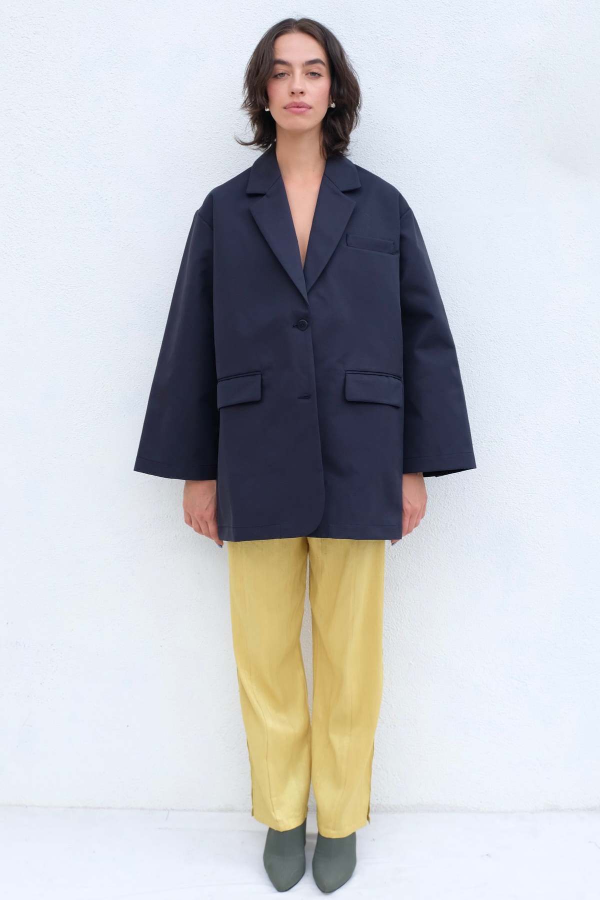 Cordera Oversize Rain Blazer - Dark Navy | Garmentory