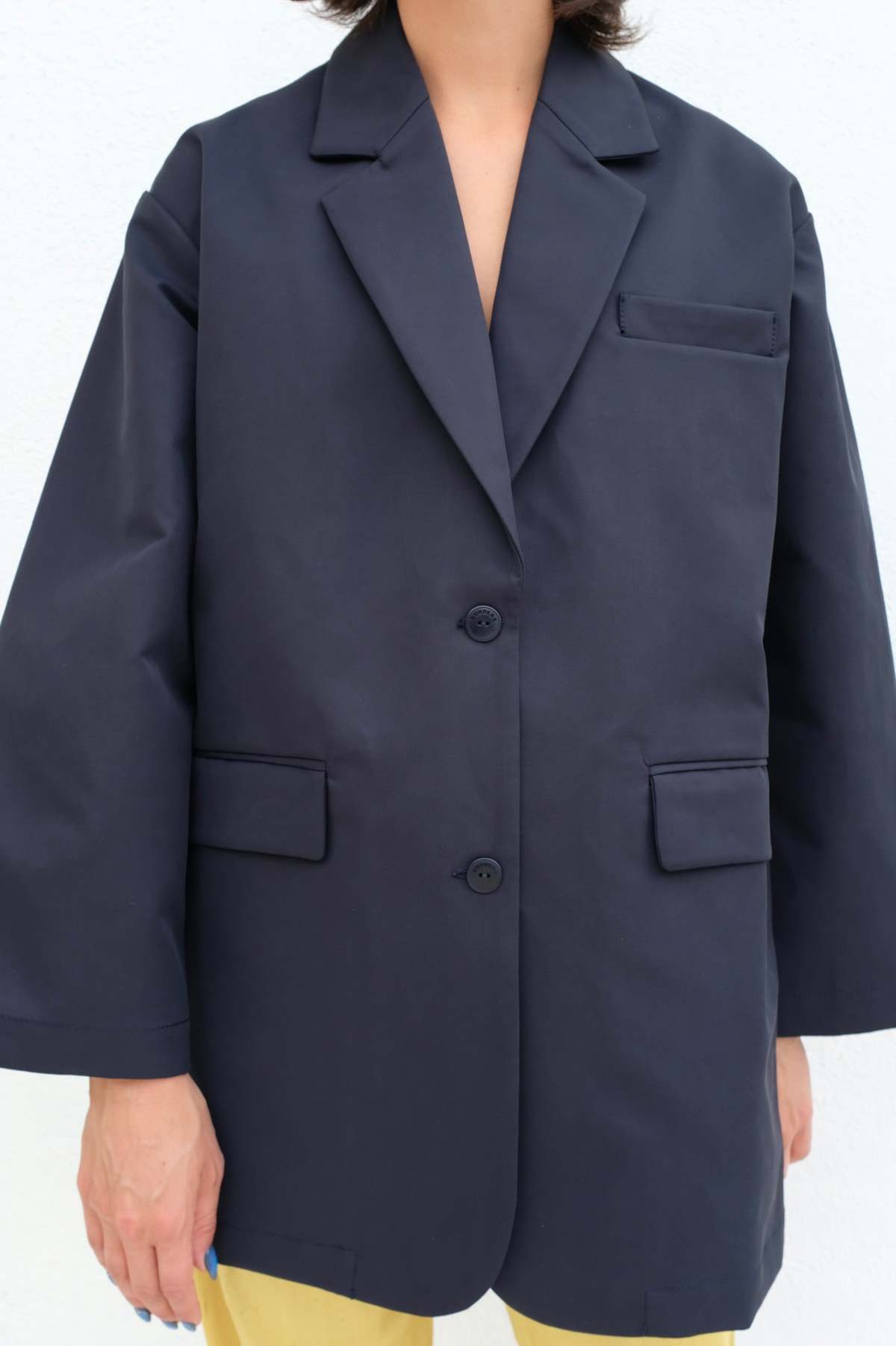 Cordera Oversize Rain Blazer - Dark Navy | Garmentory
