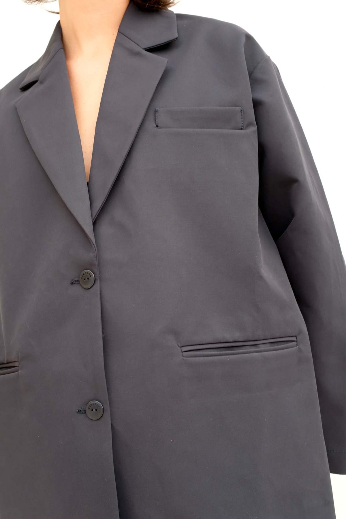 Cordera Oversize Rain Blazer - Dark Navy | Garmentory