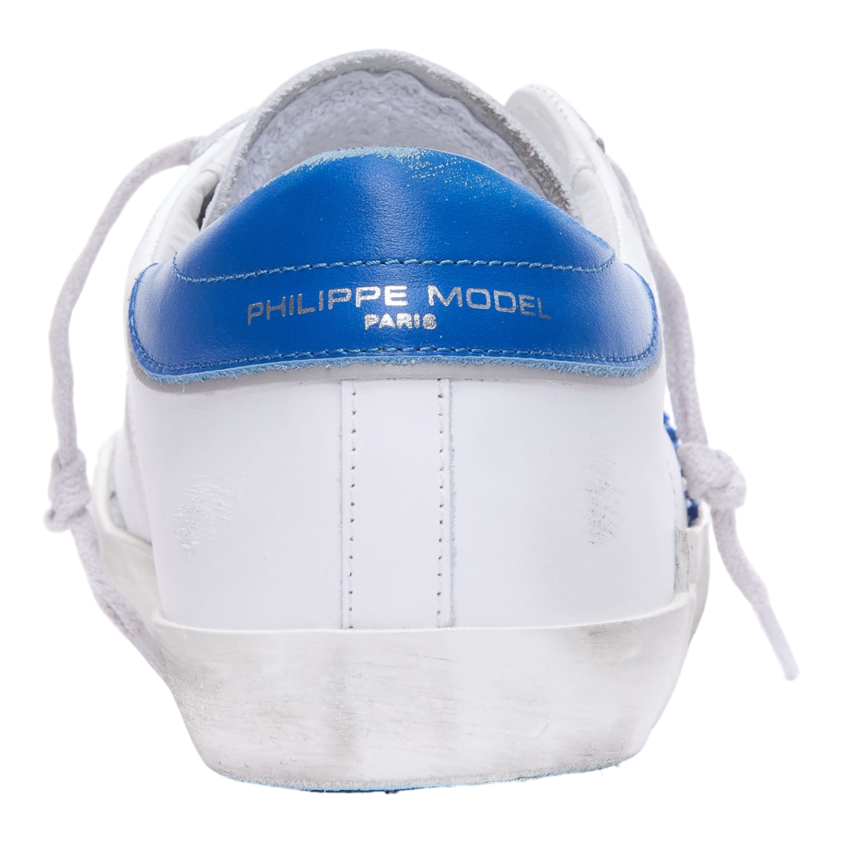 Philippe Model PRSX Low Man Veau Broderie Blanc Bluette PRLU-VB32 ...