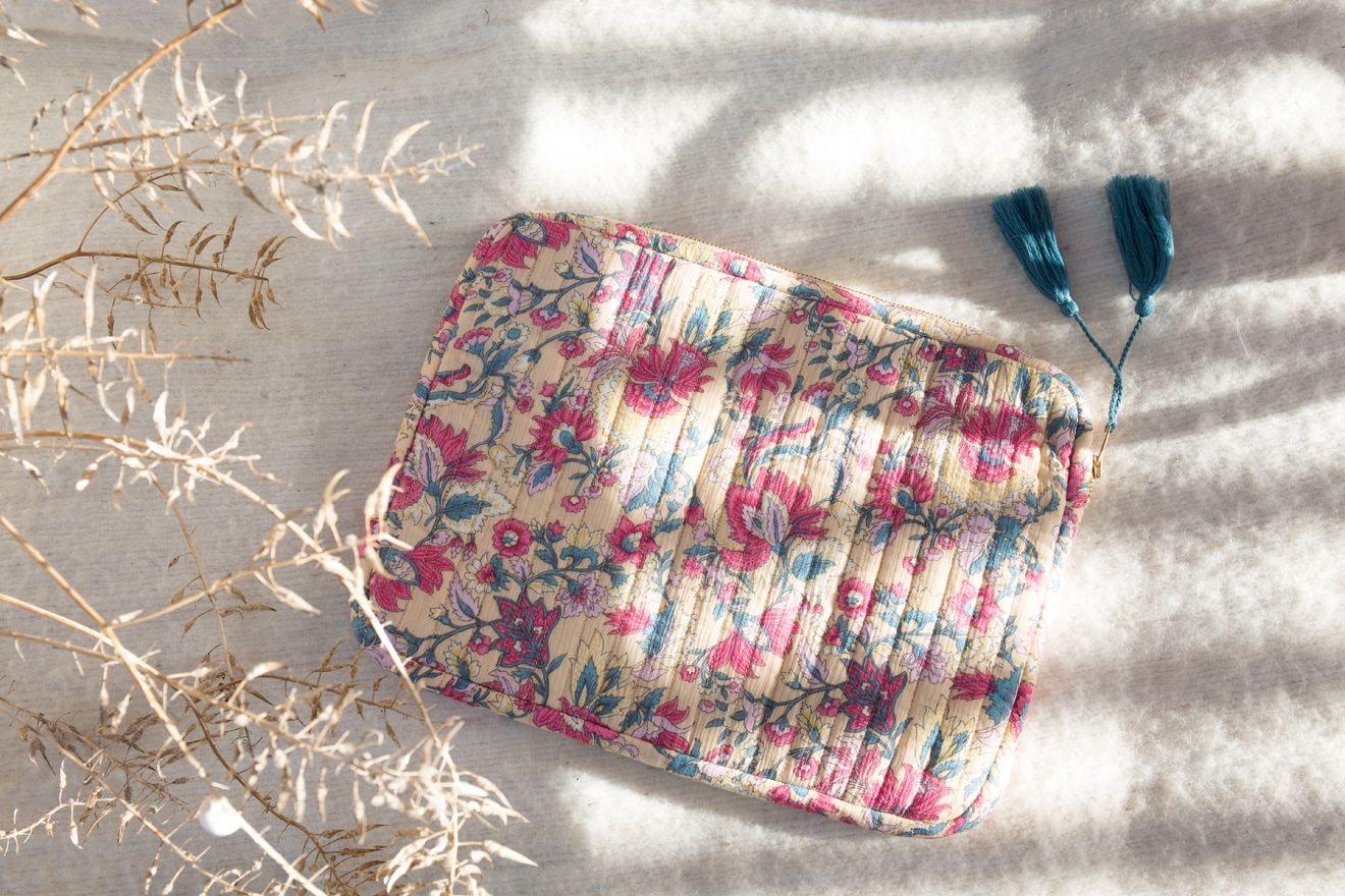 Louise Misha Hoa Computer Pouch - Butter Flower Guedra | Garmentory