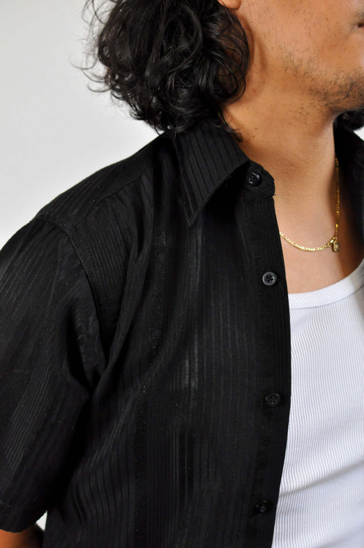 90s Sport Button Up - Black | Garmentory