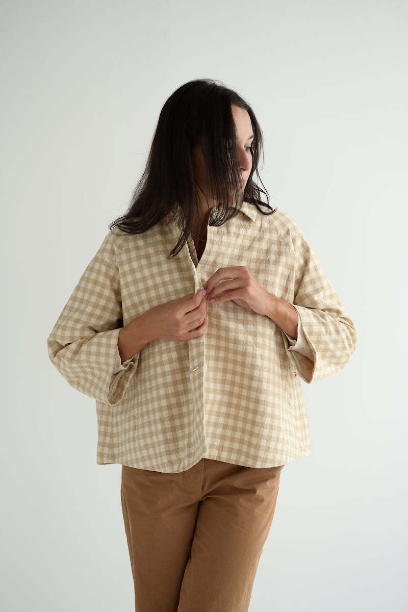 Casey Casey Dries Jacket - Beige Double Check | Garmentory