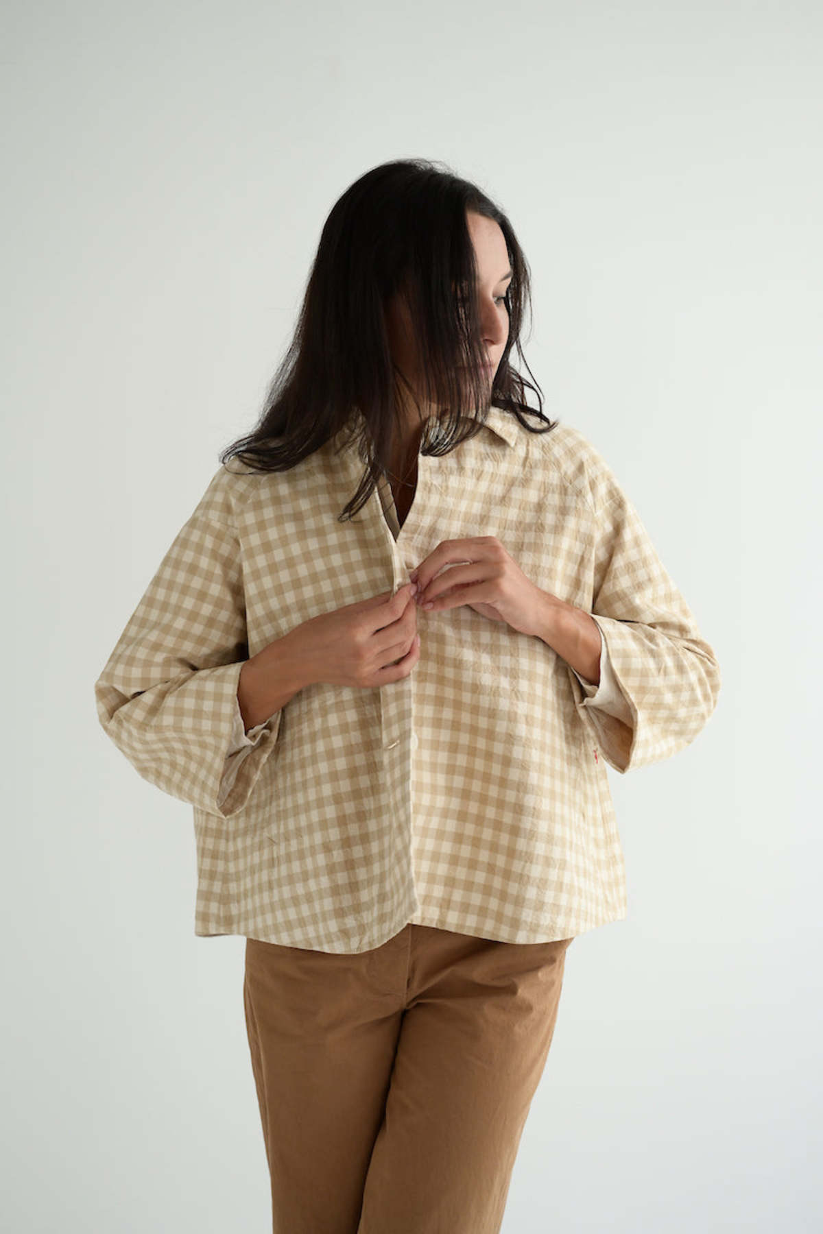 Casey Casey Dries Jacket - Beige Double Check | Garmentory