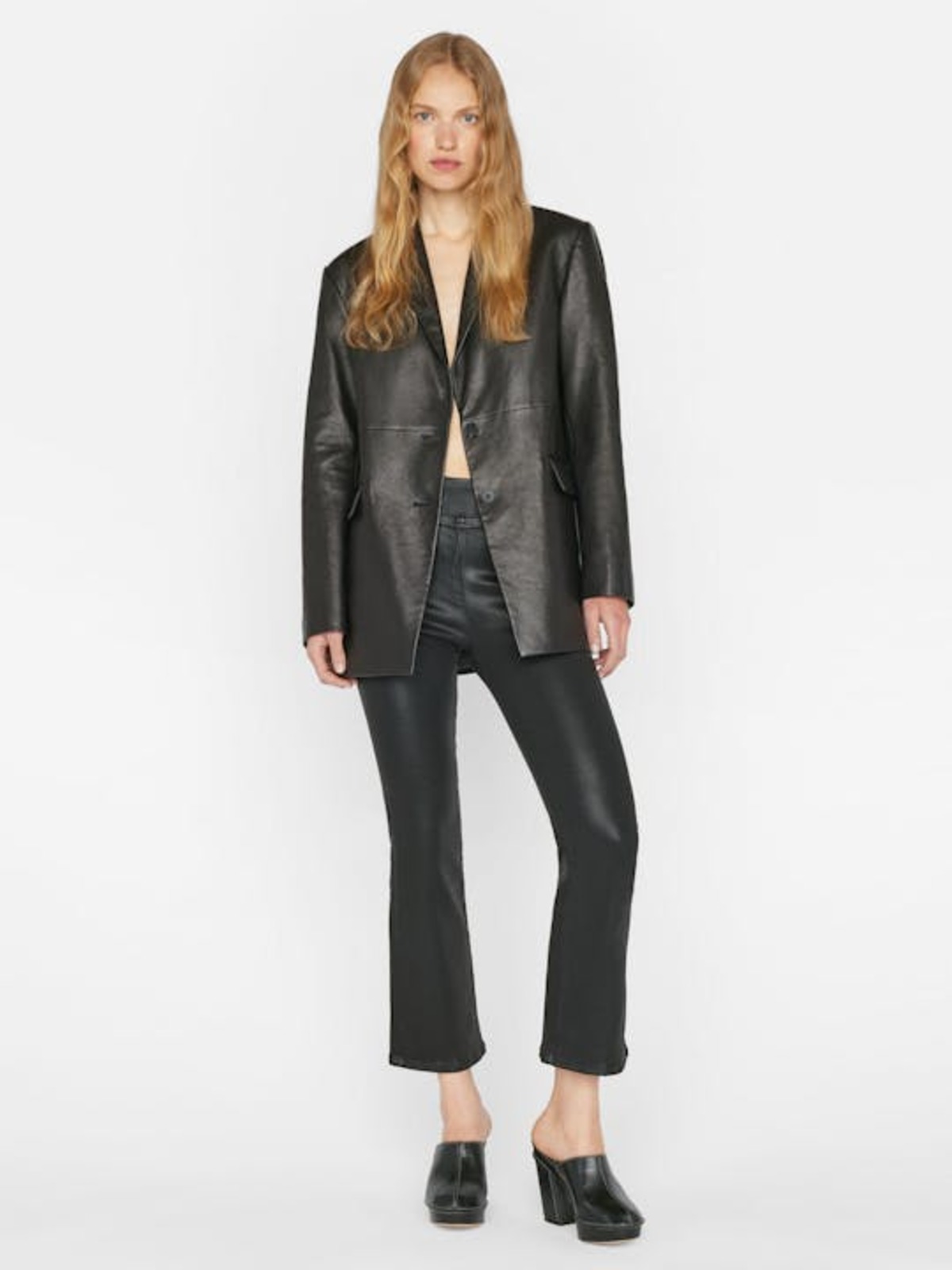 Frame Jetset Crop Mini Boot - Noir Coated | Garmentory