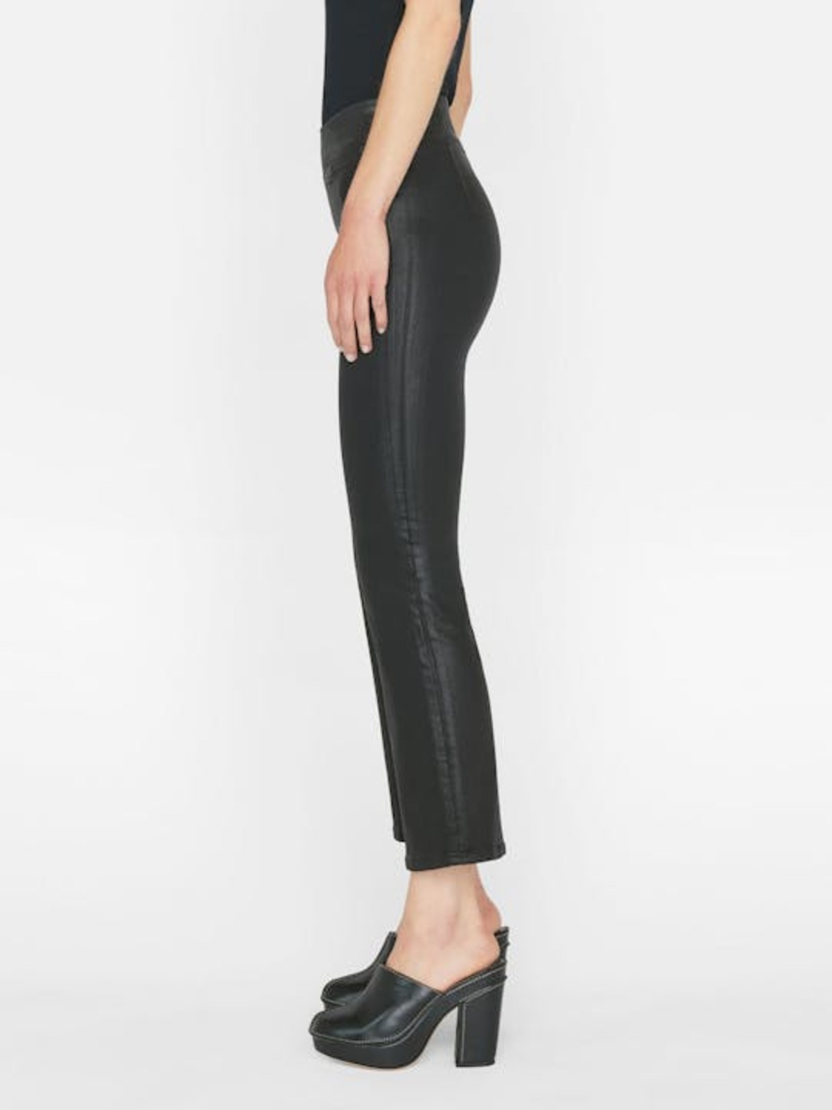 Frame Jetset Crop Mini Boot - Noir Coated | Garmentory