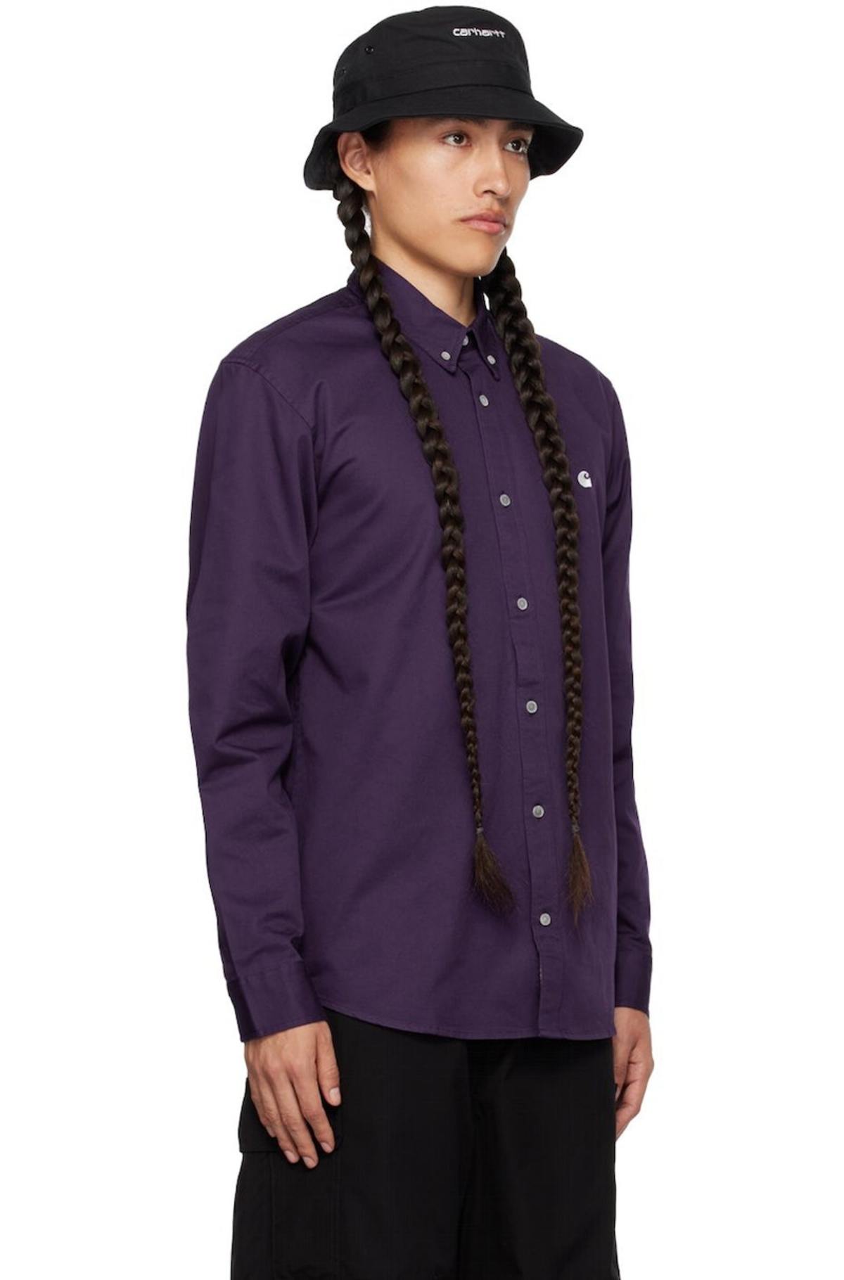 Carhartt Work In Progress Purple Madison Shirt - Cassis/Wax | Garmentory