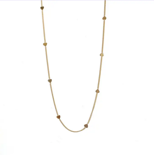 Jennifer Tuton Floating Heart Necklace - Gold | Garmentory