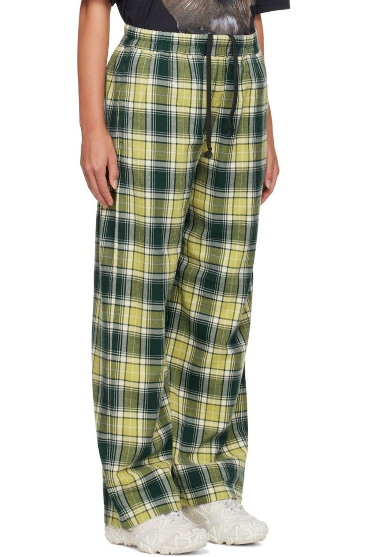 Acne Studios Check Trousers - Green | Garmentory
