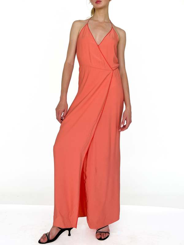 DVF Wrap Silk Dress - Coral | Garmentory