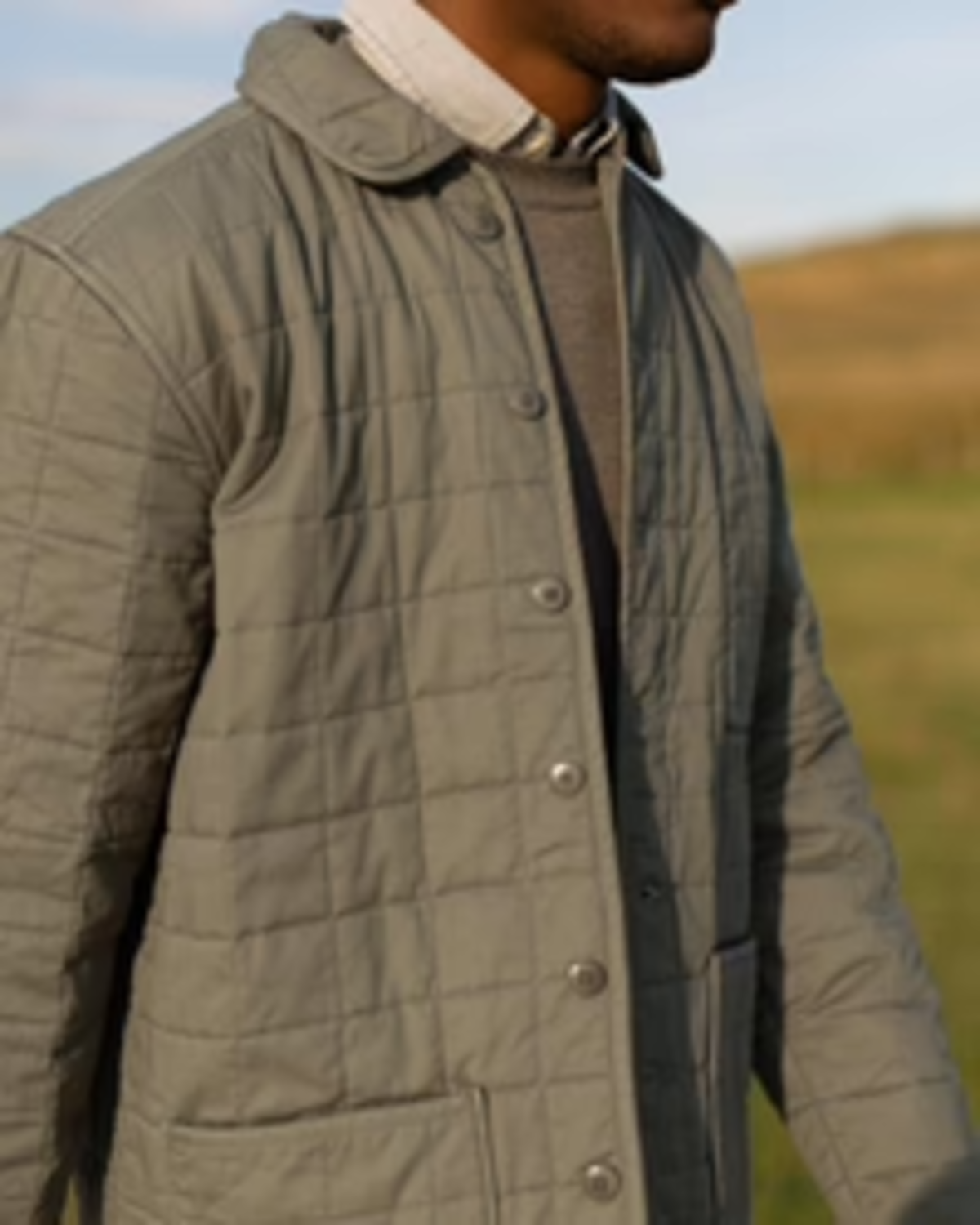 Alex Crane Quilted Kite Jacket - Stone | Garmentory