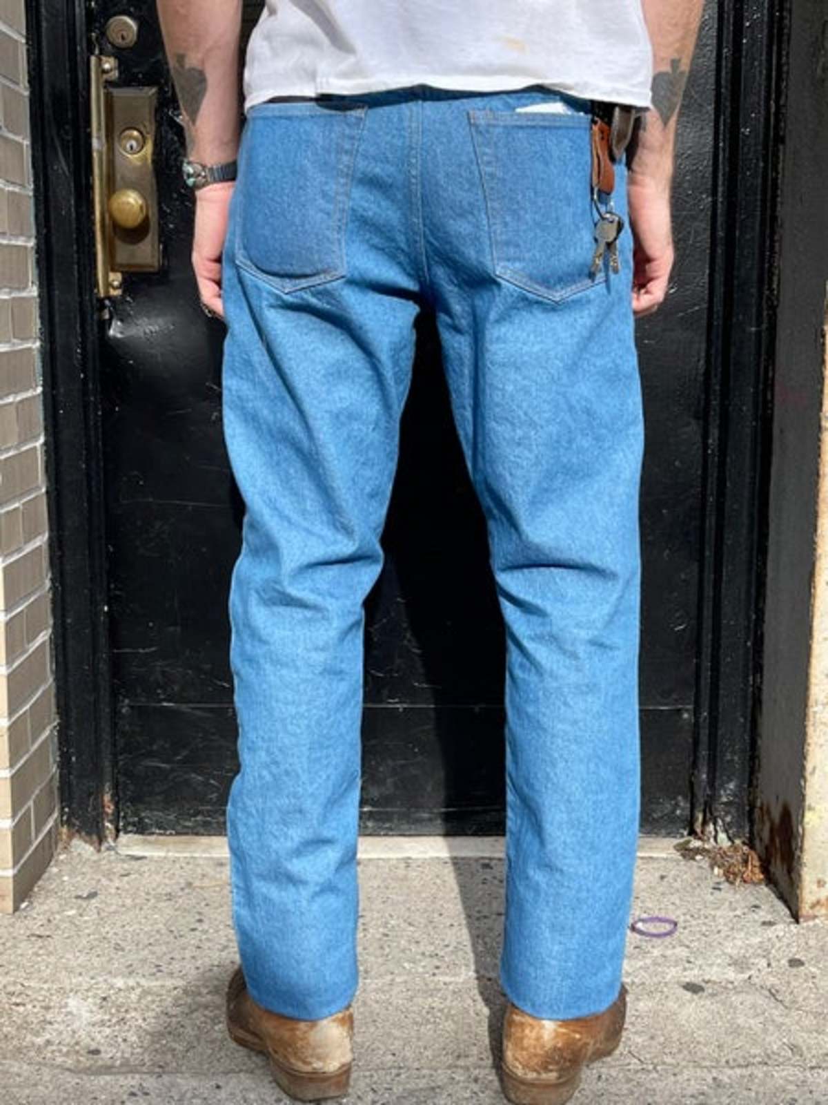 Left Field NYC Greaser Jeans - Rodeo Blue Denim | Garmentory