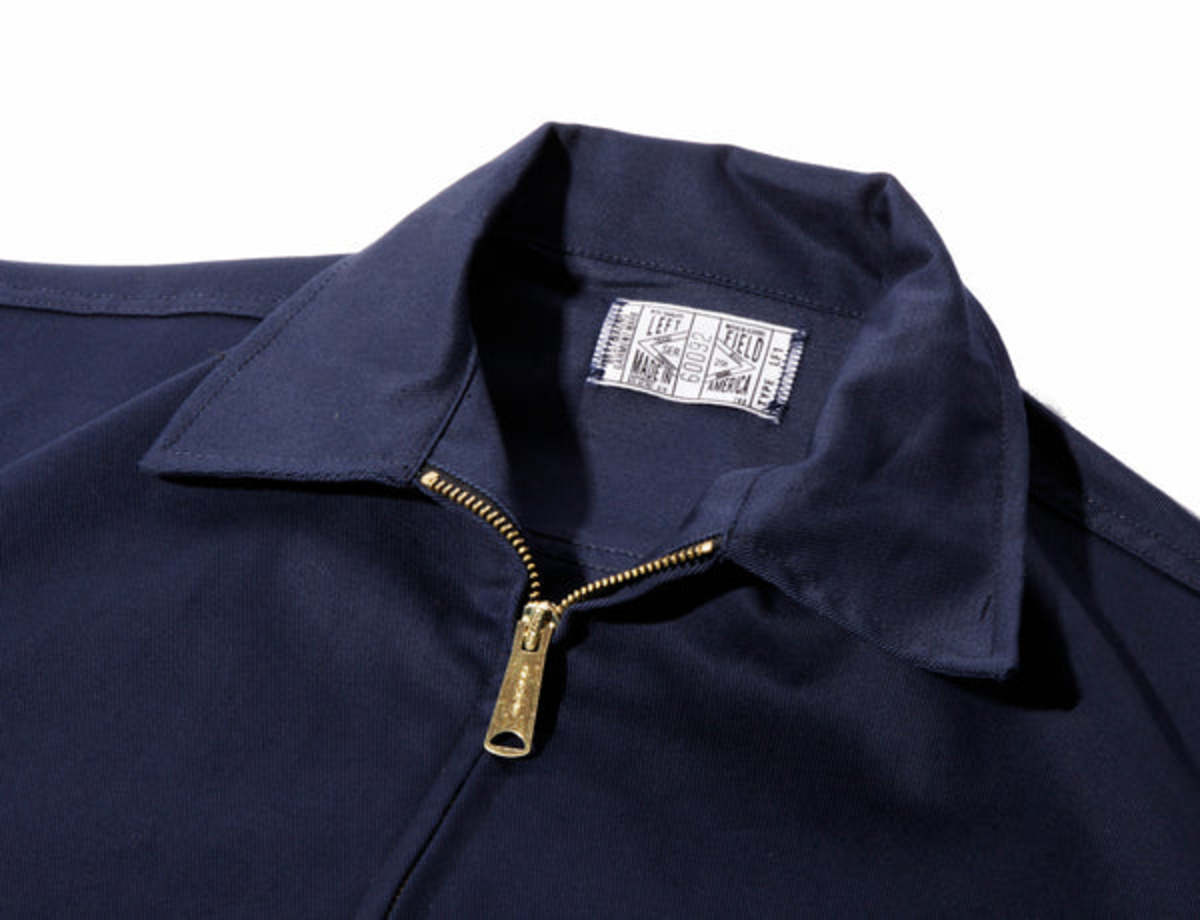 Left Field NYC 9oz Twill Work Uniform Greaser Garage Jacket - Dark Navy ...