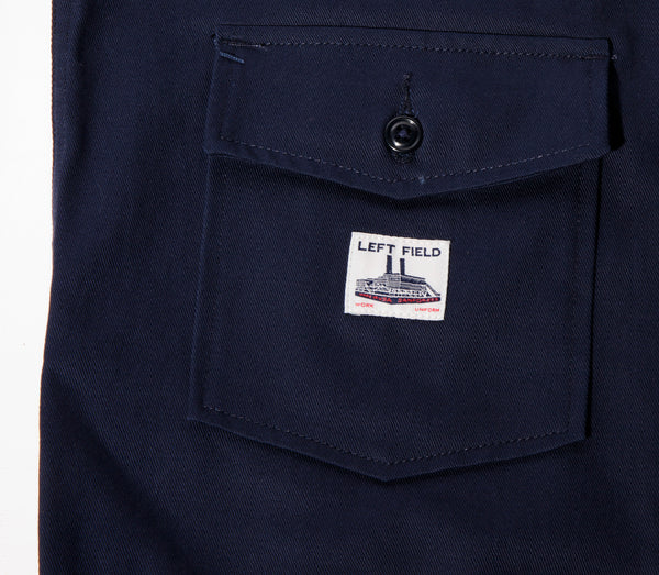 Left Field NYC 9oz Twill Work Uniform Greaser Garage Jacket - Dark Navy ...