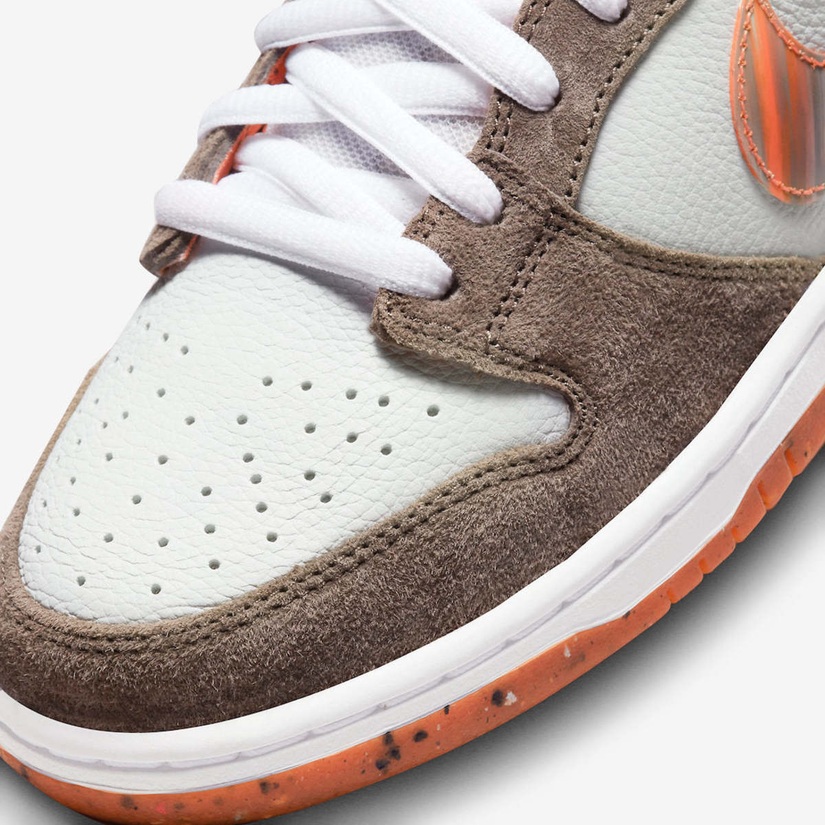 Nike SB Dunk Low Pro QS Crushed D.C. Shoes - Olive Grey/Mantra Orange ...