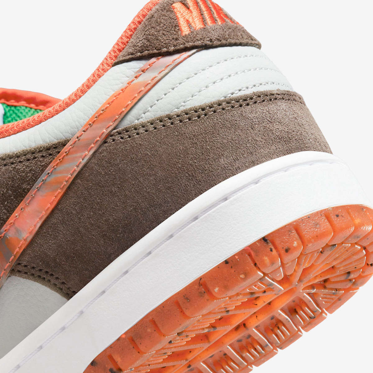 Nike SB Dunk Low Pro QS Crushed D.C. Shoes - Olive Grey/Mantra Orange ...
