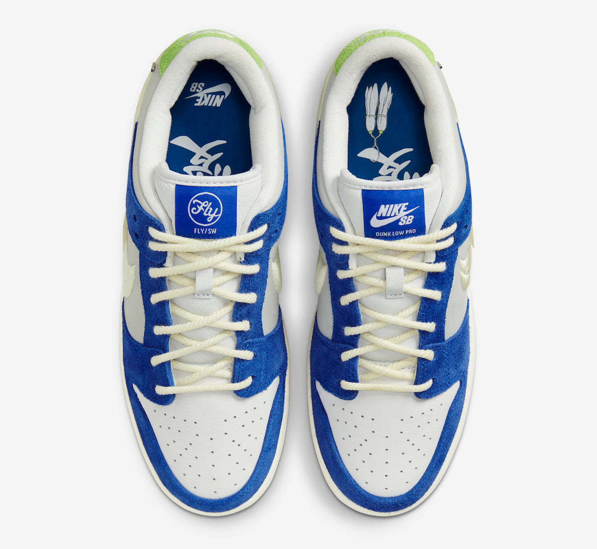 Nike SB Dunk Low Pro QS Fly Streetwear Gardenia Shoes - Game Royal ...