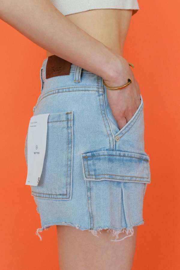 JOWA Denim Cargo Shorts in Lt - Wash | Garmentory