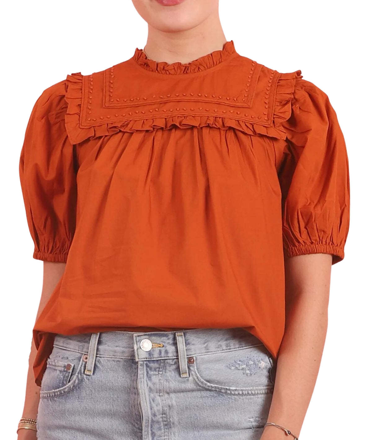 Ulla Johnson Adeline Top - Saffron | Garmentory