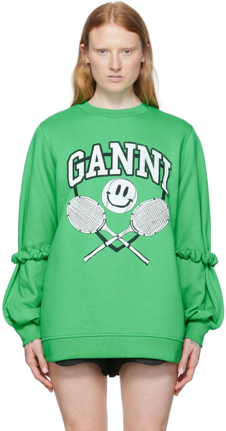 GANNI Sweatshirt - Green | Garmentory