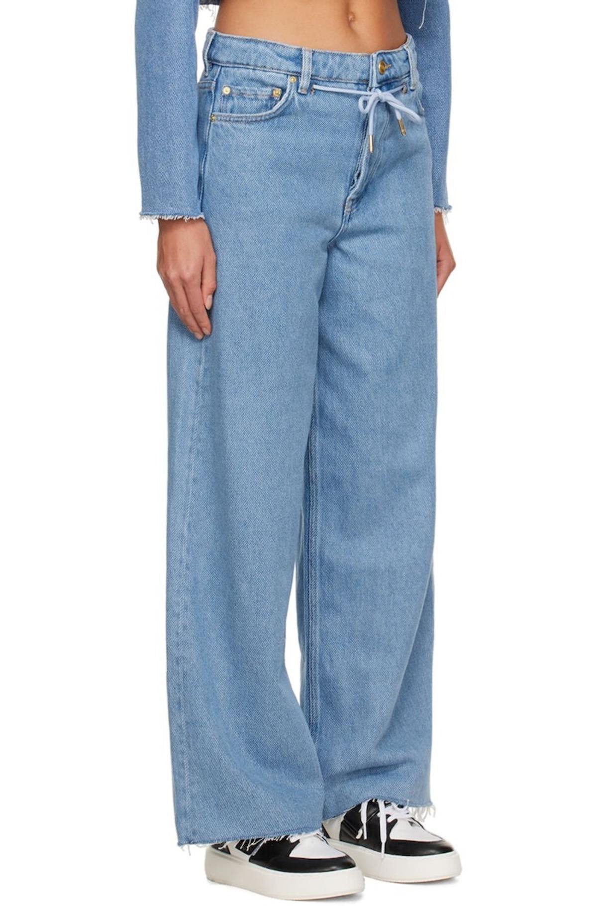 GANNI Wide Jeans - Light Blue Stone | Garmentory