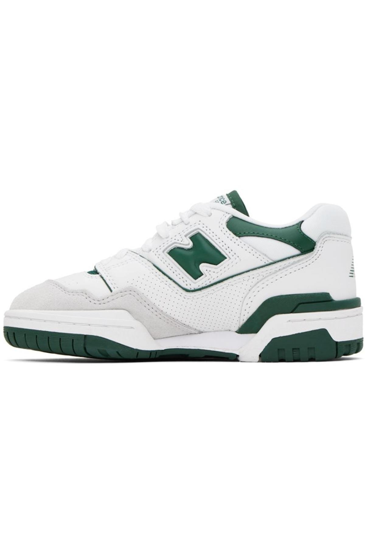 New Balance White & Green Sneakers - White/Green | Garmentory