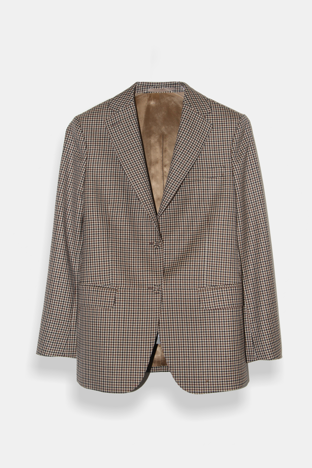 Officine Generale Charlene English Wool Jacket - Brown Check | Garmentory