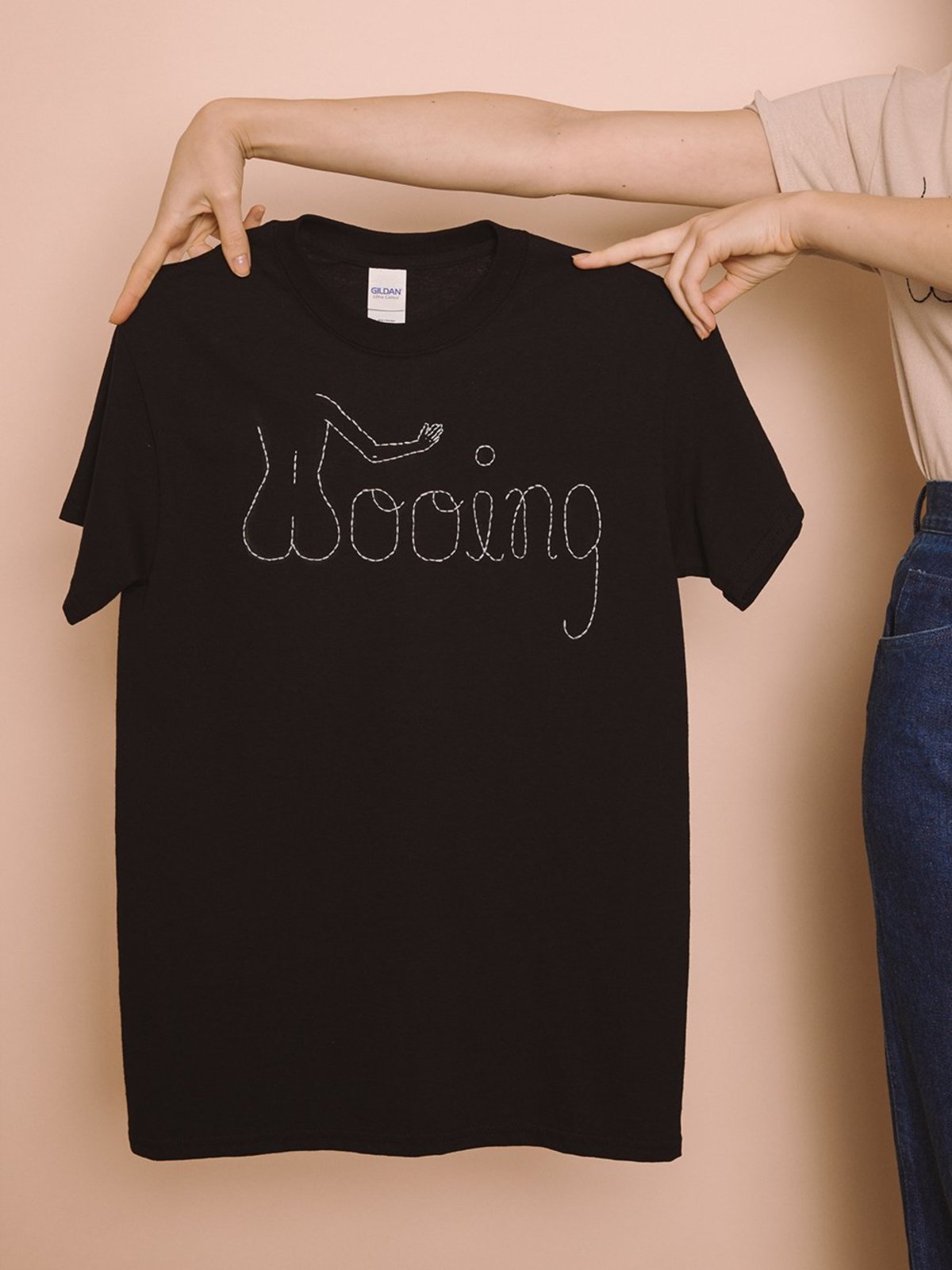 Wooing T-Shirt | Hand Embroidered | Garmentory