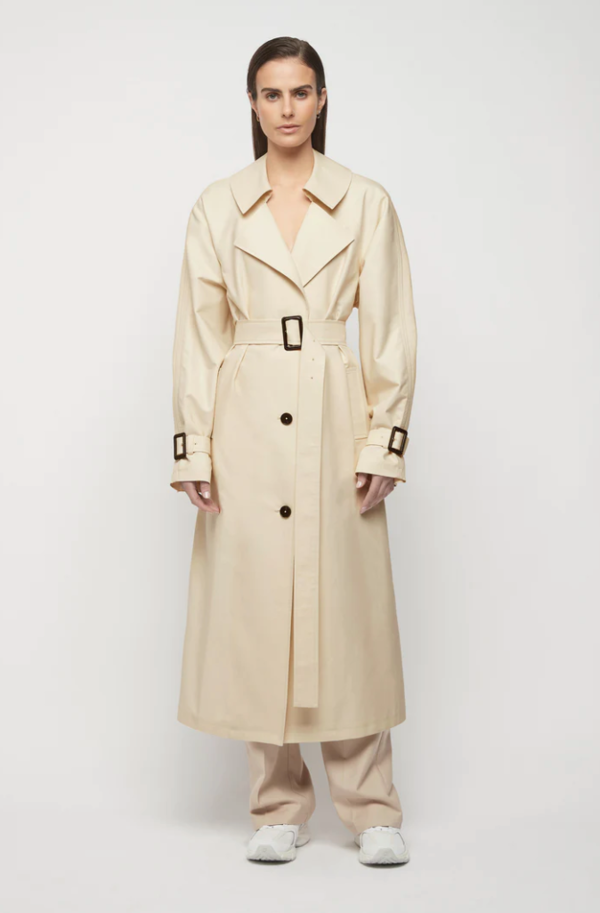 Friend of Audrey Browne Trench Coat - Bone | Garmentory