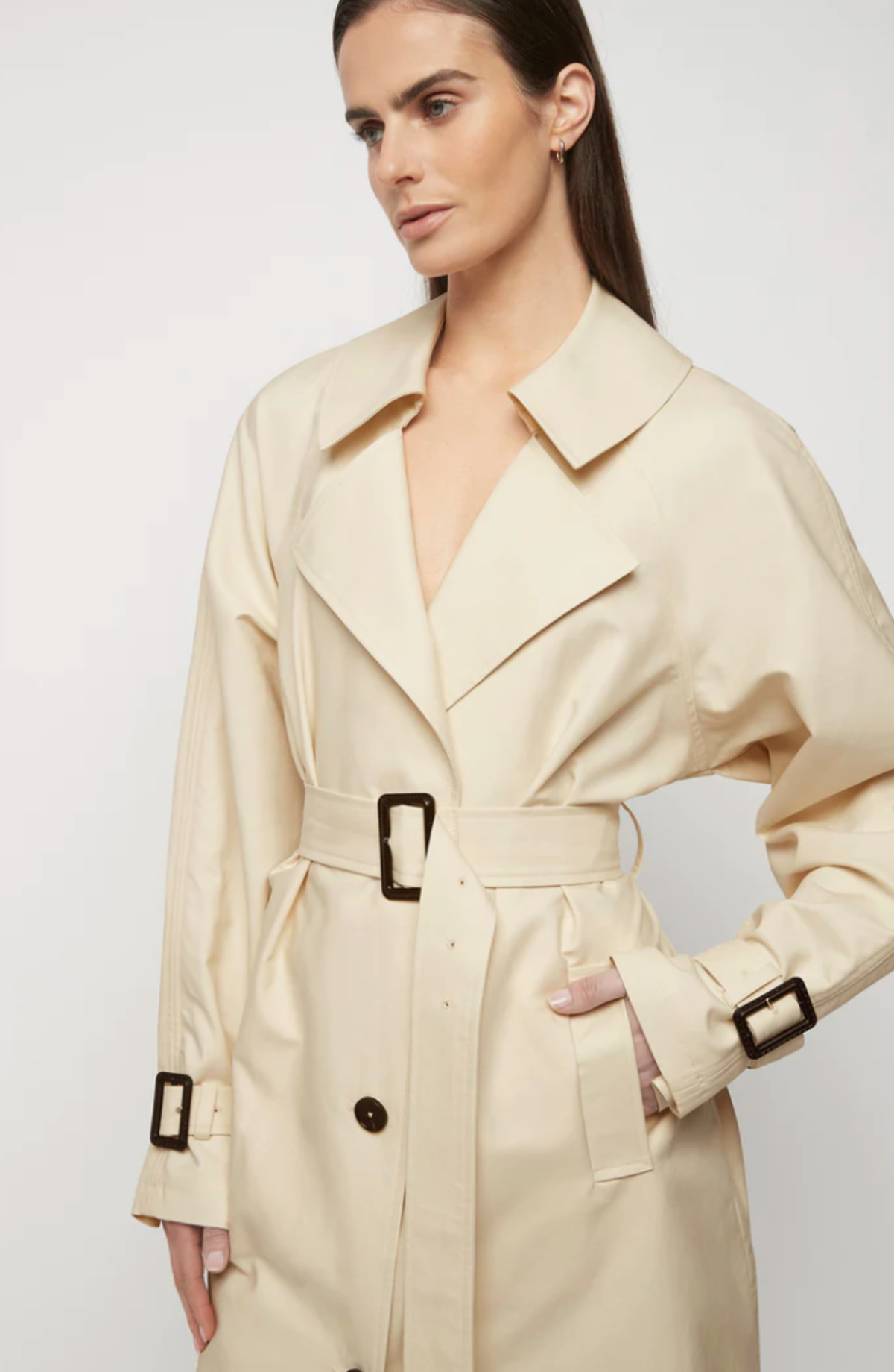Friend of Audrey Browne Trench Coat - Bone | Garmentory