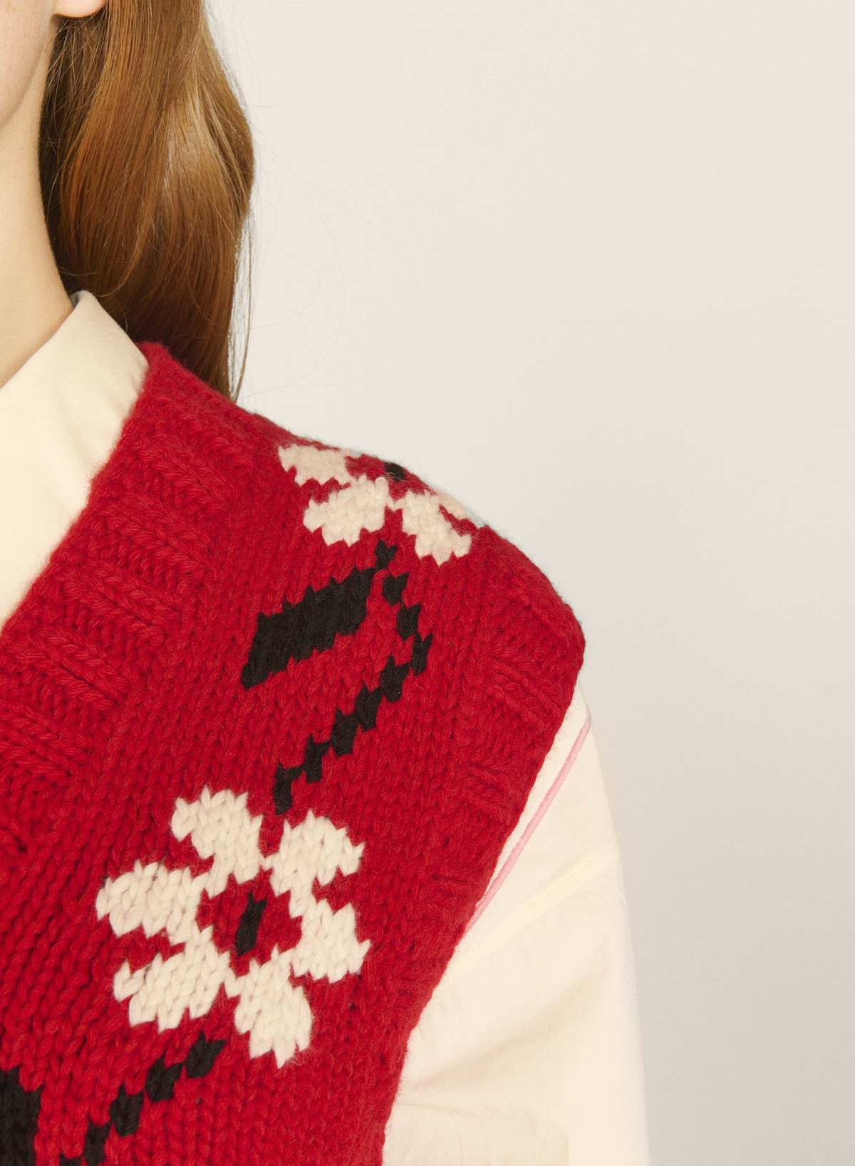 YMC Heidi Flower Vest - Red | Garmentory