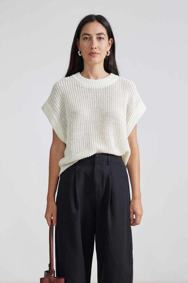 Apiece Apart Olivia Linen Vest | Garmentory