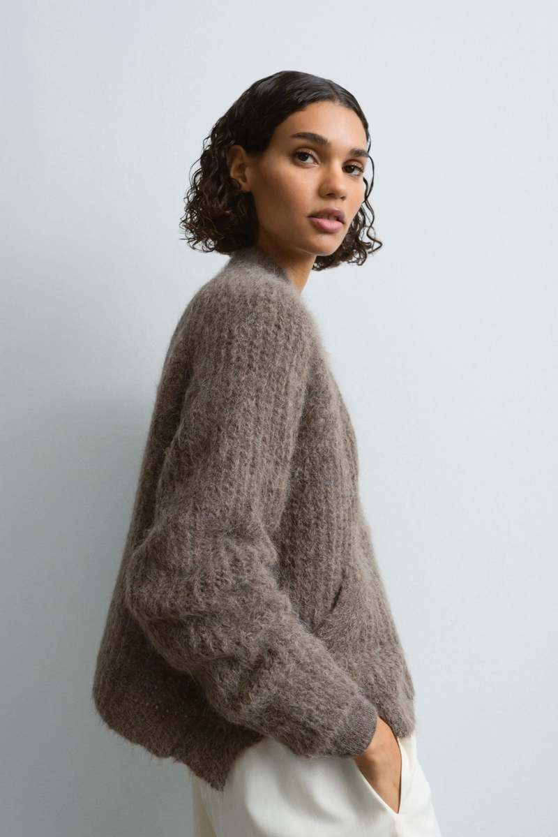 Cordera Suri Cardigan - Taupe | Garmentory