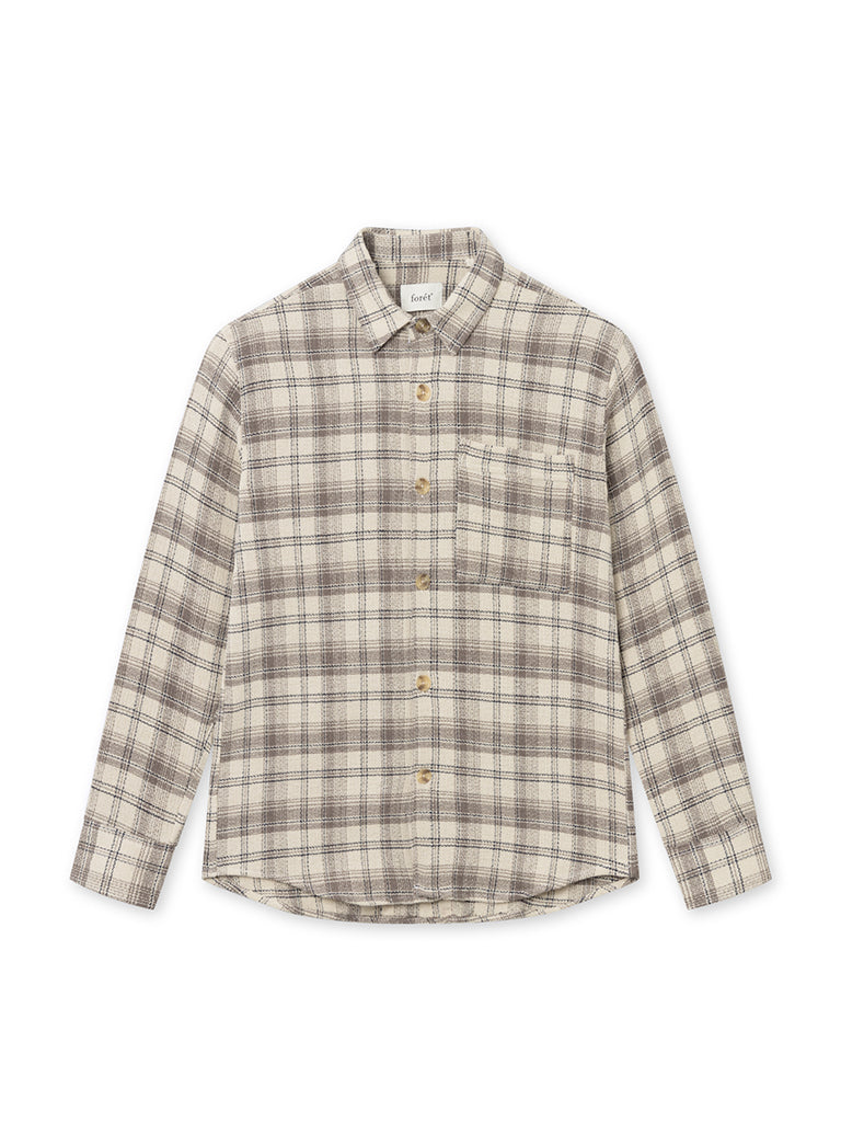 forét Buzz Shirt - Khaki Check | Garmentory