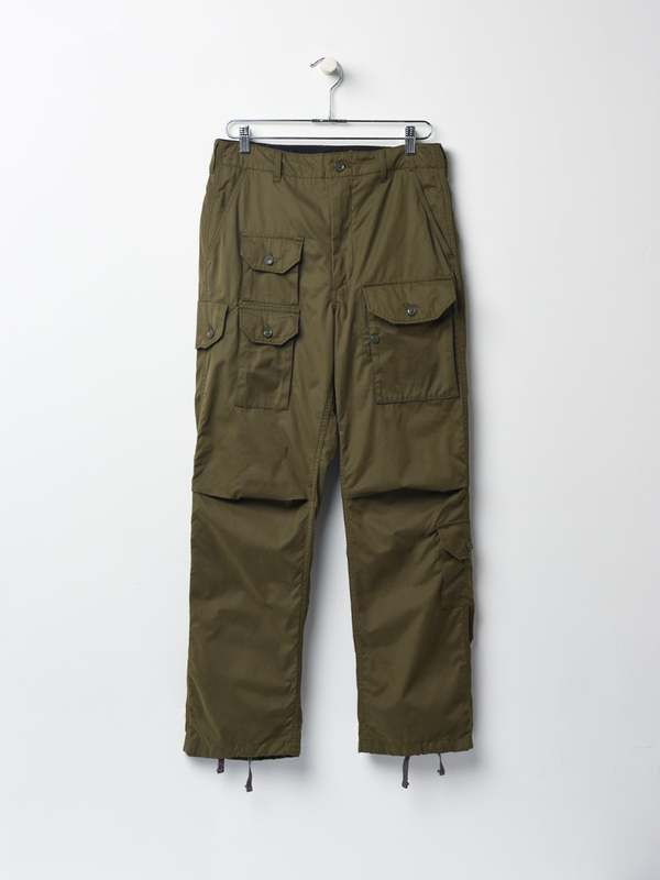 Engineered Garments PC Coated Cloth Flight Pant - Olive | Garmentory