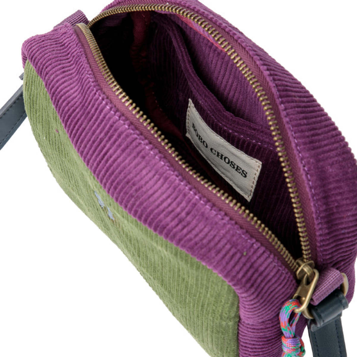 Bobo Choses Woman Colour Block Corduroy Cross Body Bag - Khaki Green ...