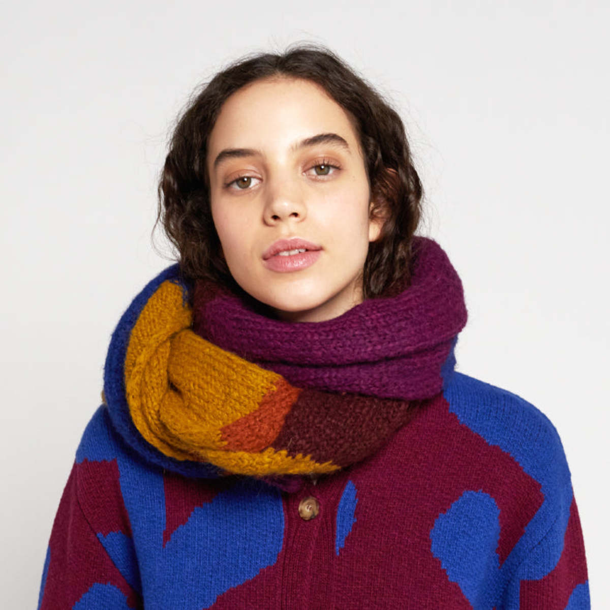 Bobo Choses Woman Intarsia Scarf - Multicolour | Garmentory