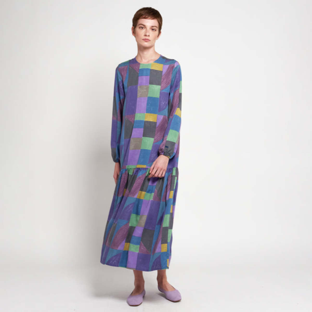 Bobo Choses Woman Long Dress With All Over Landscape Print ...