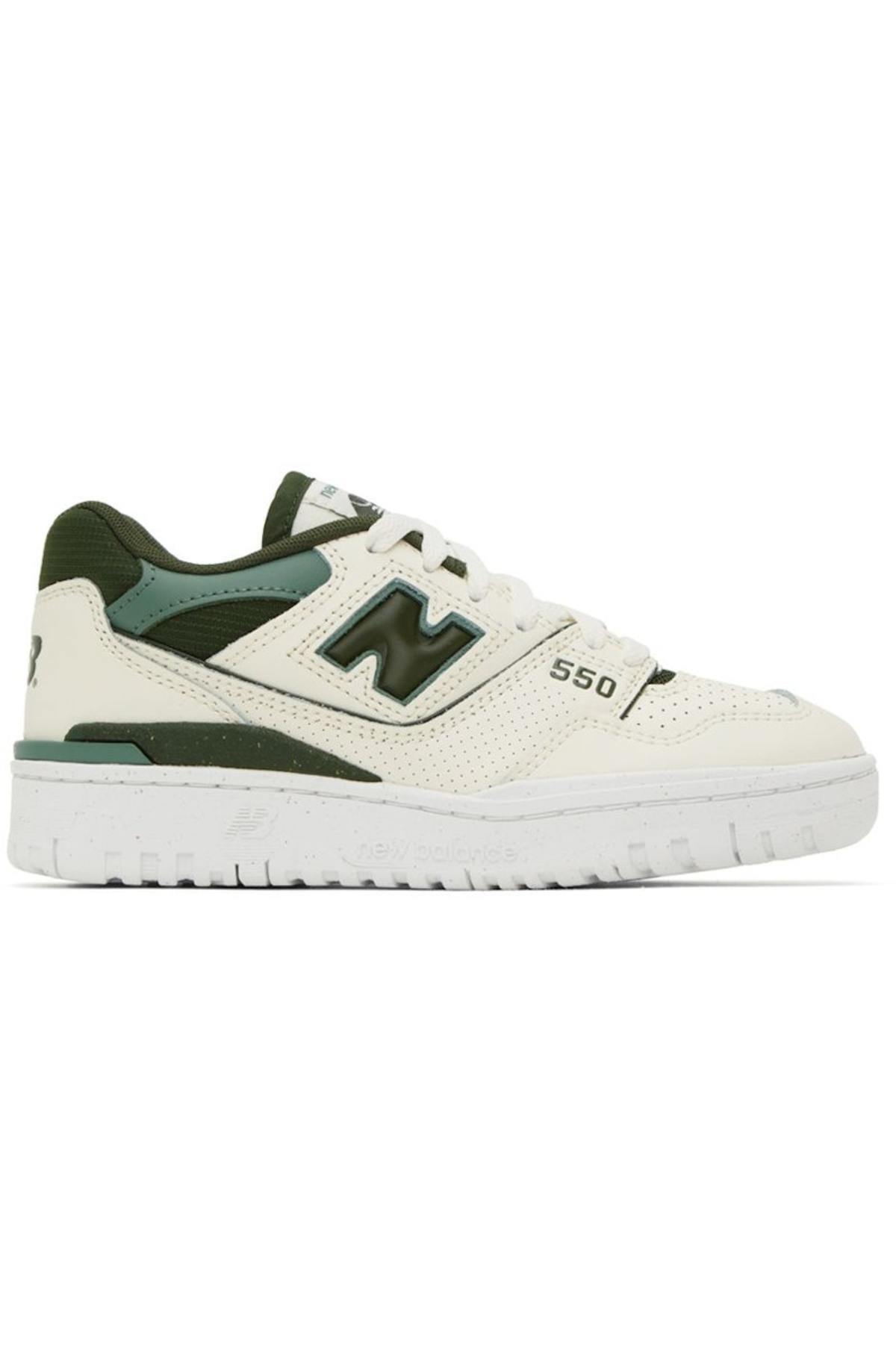 New Balance Off-White & Green 550 Sneakers - Sea salt/Kombu | Garmentory