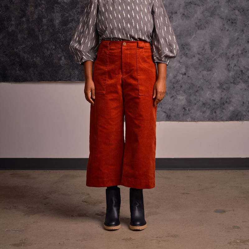 Jennifer Glasgow Elliot Cords - Rust | Garmentory