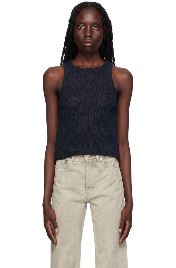 Our Legacy Wave Tank Top - Navy | Garmentory