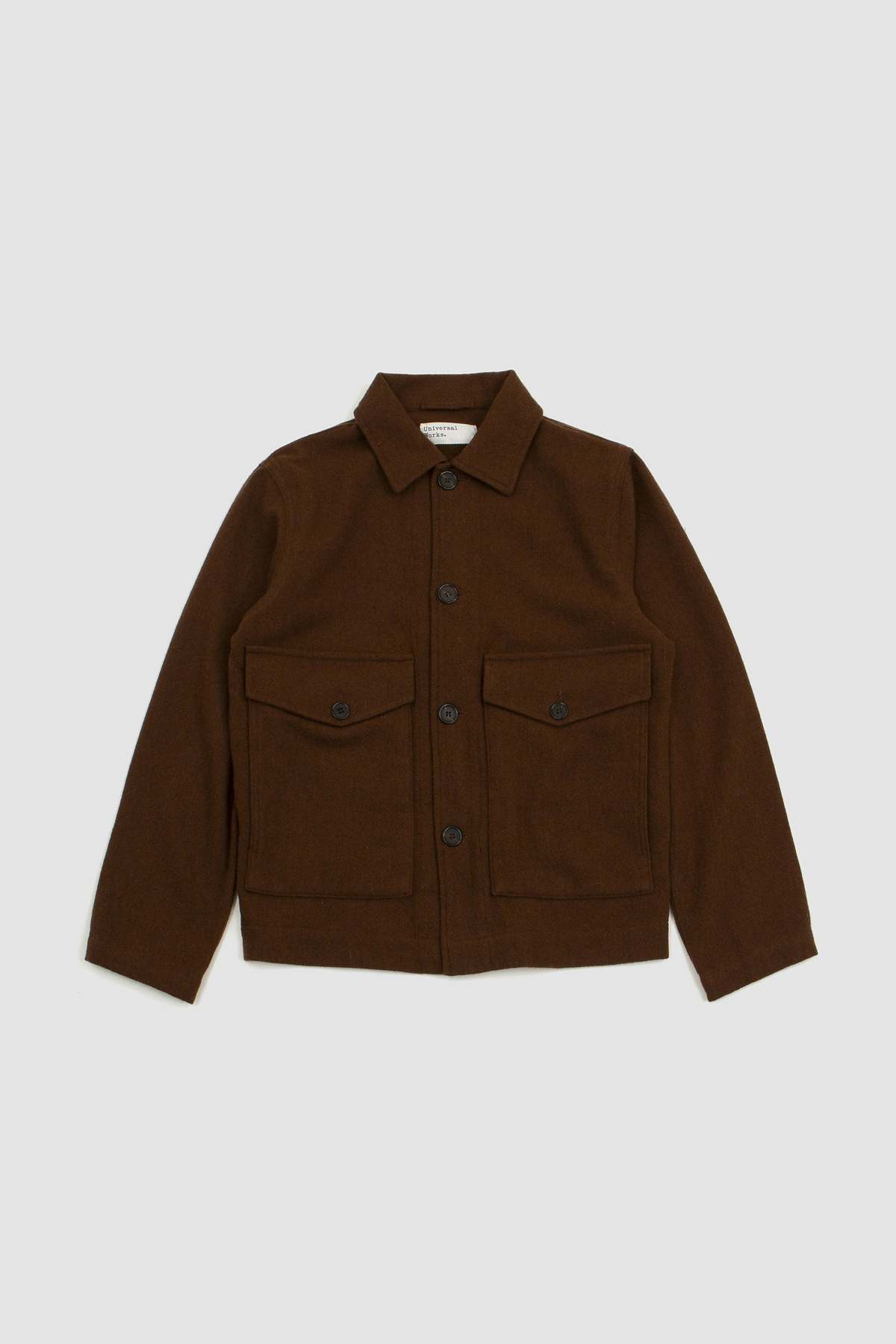 Universal Works Recycled Wool Watchman II Jacket - Cumin | Garmentory