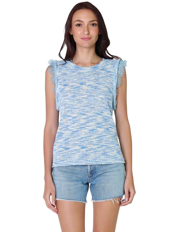 Current Air Quinn Top - Blue Multi | Garmentory