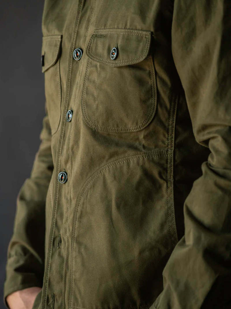 Hiroshi Kato The Anvil Oxford Paraffin Wax Jacket - Military Green ...