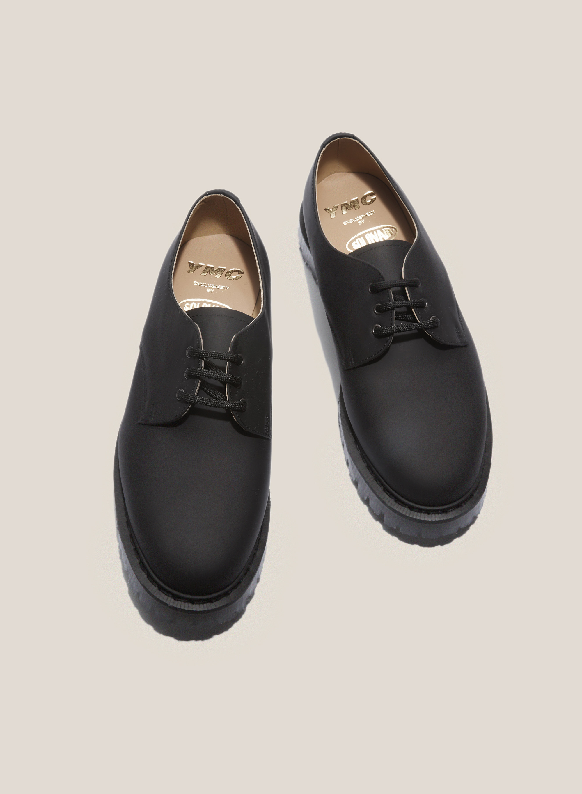 YMC x YMC Mens Leather Gibson Shoes - Black | Garmentory