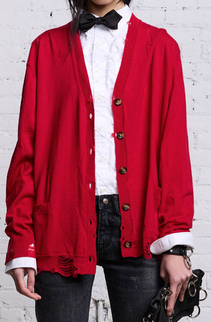 R13 Distressed Edge Cardi | Garmentory