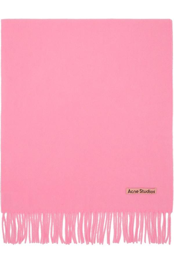 Acne Studios Narrow Fringe Scarf - Pink | Garmentory