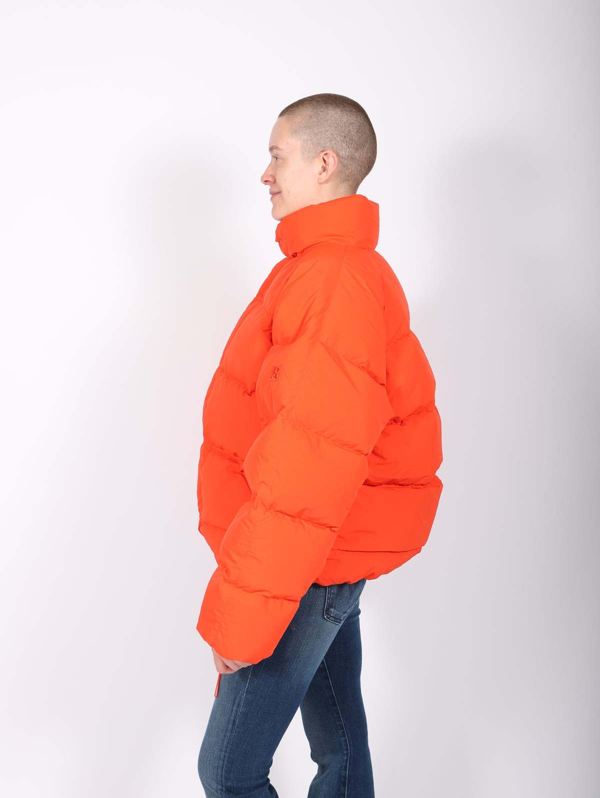 Moura Puffer Jacket in Cherry Tomato by Rodebjer | Garmentory